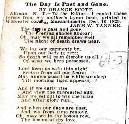 The Day Is Past And Gone - Timeless Poem