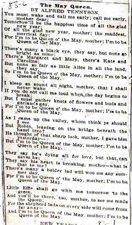 The May Queen - Timeless Poem